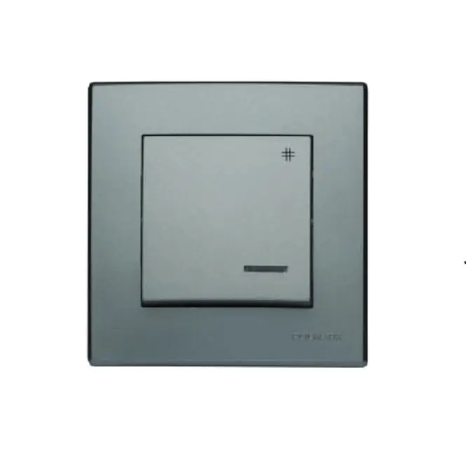 ŁP-4LS Krížový vypínač s podsvietením inox / Merkury Market
