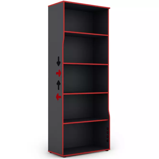 Regál Matrix RG 75 grafit/červená / Merkury Market
