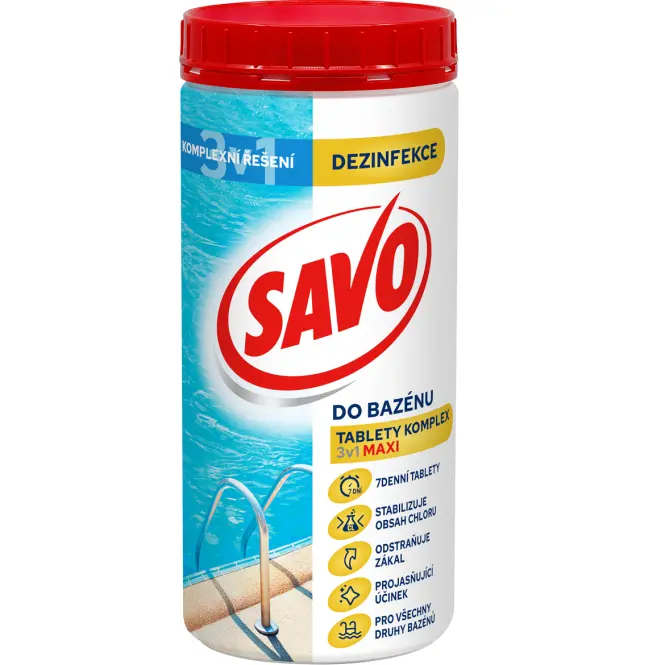 Savo Chlórové tablety MAXI KOMPLEX 3v1 / Merkury Market
