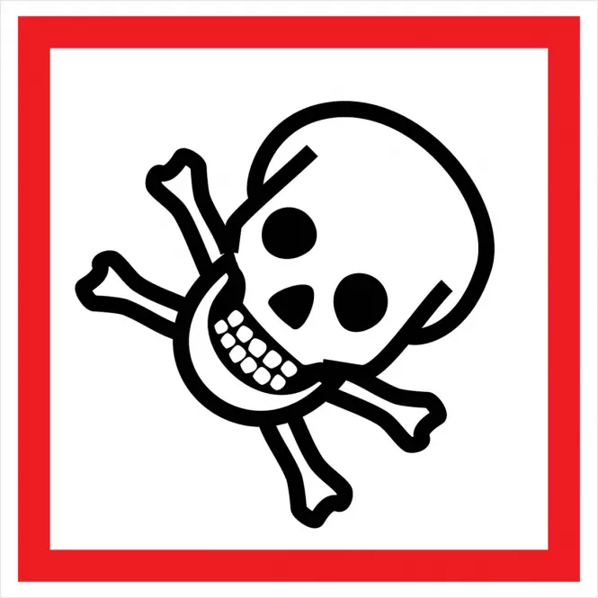 Informačná nálepka – GHS06 - Toxické látky (symbol) / Merkury Market