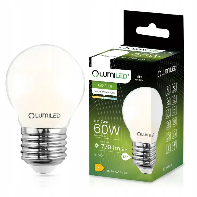 Žiarovka LED FIL FR 7W E27 806LM 4000K / Merkury Market