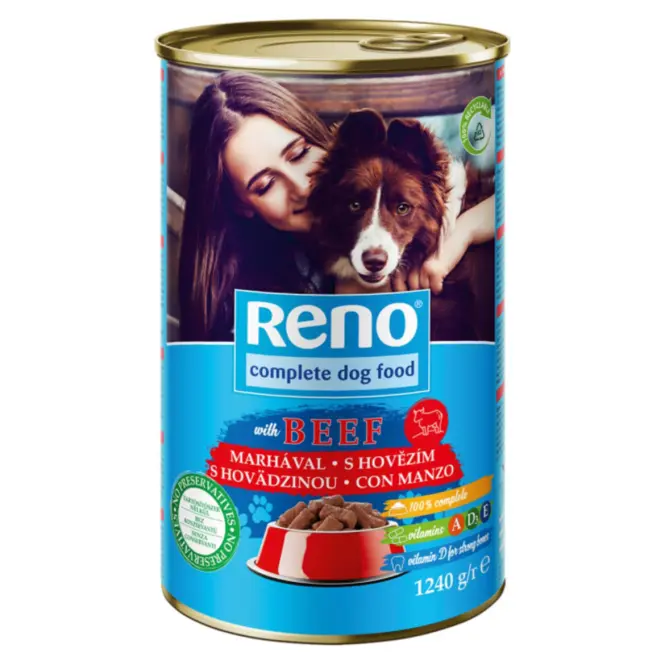 Reno Konzerva Pes hovädzie mäso 1240 g / Merkury Market